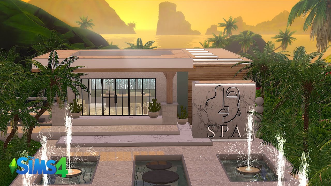SIMS 4 / CC SPEED BUILD / TROPICAL SPA - YouTube