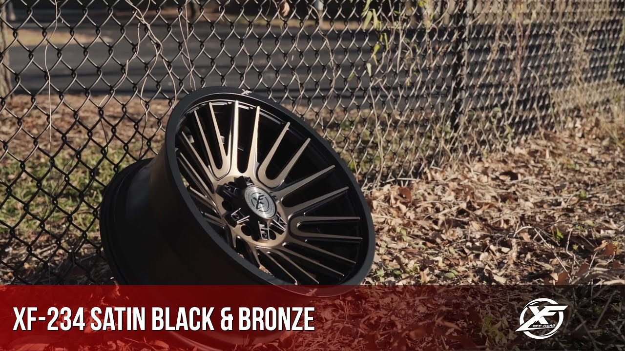 XF Off-Road Wheel: XF-234 Satin Black & Bronze - YouTube