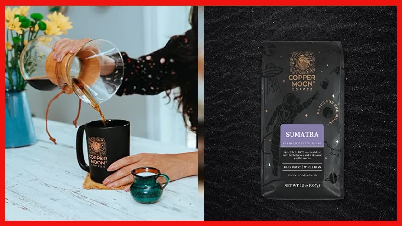 Copper Moon Whole Bean Coffee, Dark Roast, Sumatra Blend, 2 Lb - YouTube