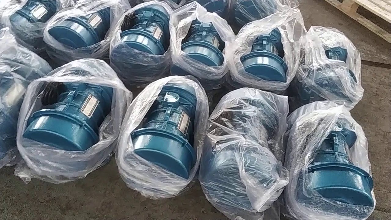 YZO vibrator motors for manufacturer of vibrating feeder - YouTube