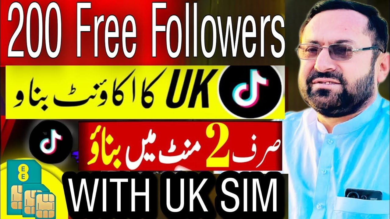 TikTok Uk Account Kaise banaye | Free 200 Followers |How To Create ...