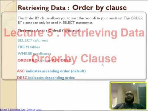 Oracle Order By clause تعليم أوراكل - YouTube