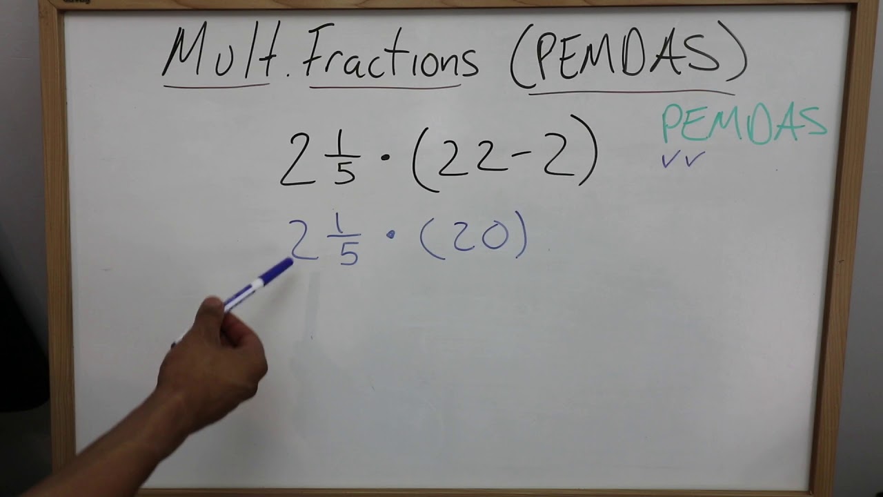 7th Grade Math: Multiplying Fractions (pemdas order of operations ...