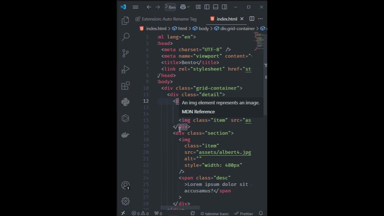 AUTO RENAME TAG EXTENSION VSCODE!!!!! #codingtips #codingtricks #ngoding - YouTube
