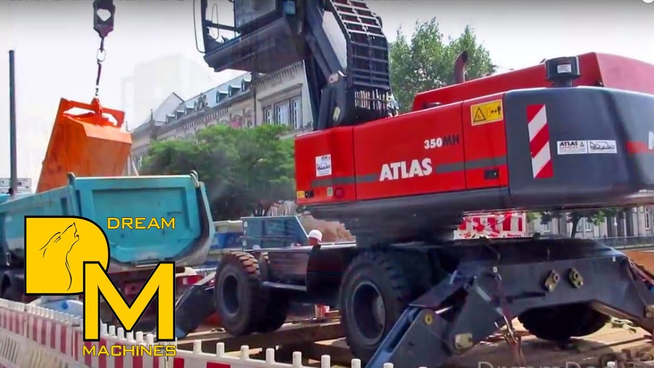 LONG REACH BAGGER ATLAS 350MH SPEZIALBAGGER UMSCHLAGBAGGER GLEISBAU ...