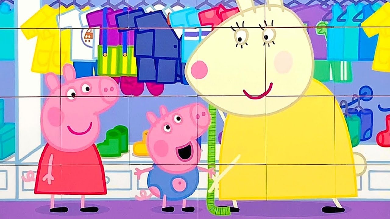 Shopping For George Pig's New Clothes | Peppa Pig | Puzzle for kids and ...