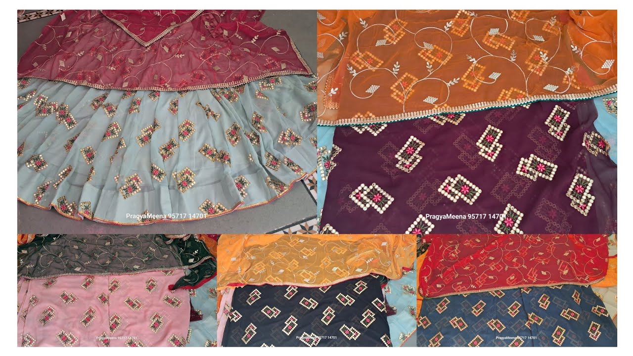 Diwali new dress collection#trending lehenghe#jorjat febric #gotta ...