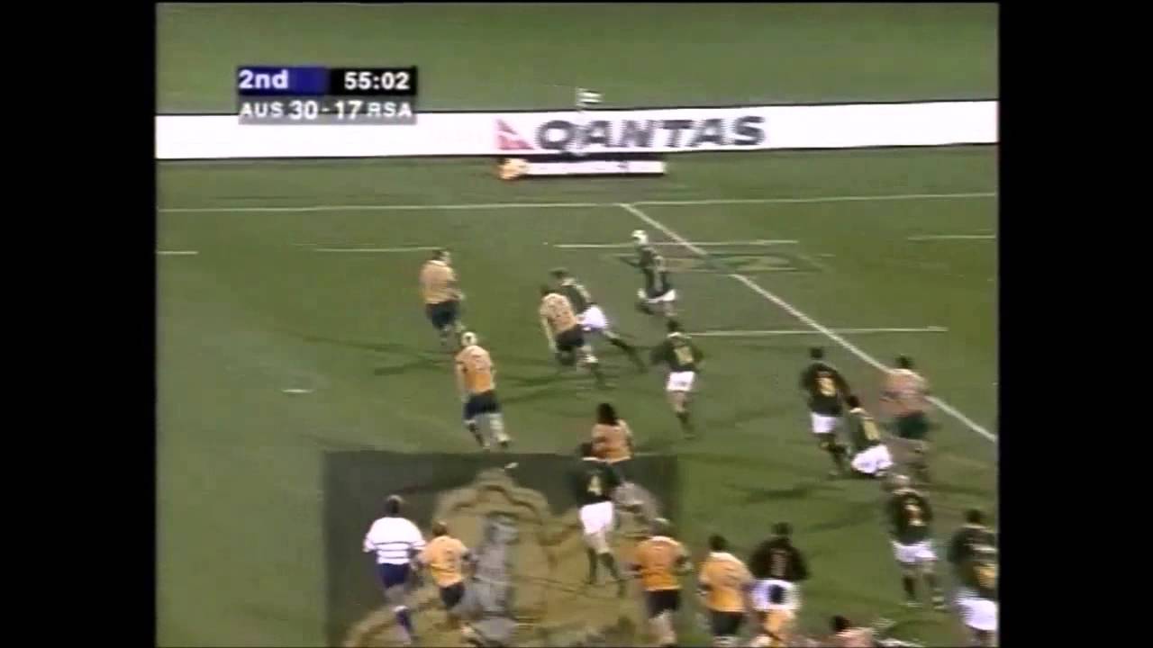 Three Bob Skinstad Tries for the Springboks... - YouTube