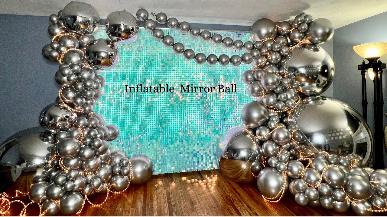 Inflatable Mirror Ball. (Amazing Balloon decoration, New Years eve ...