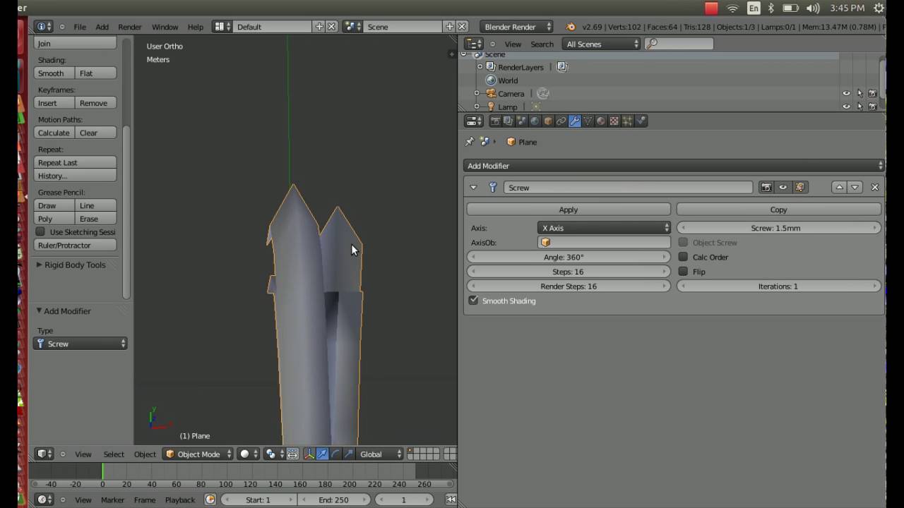 Extrenal Screw Thread Blender Tutorial - YouTube