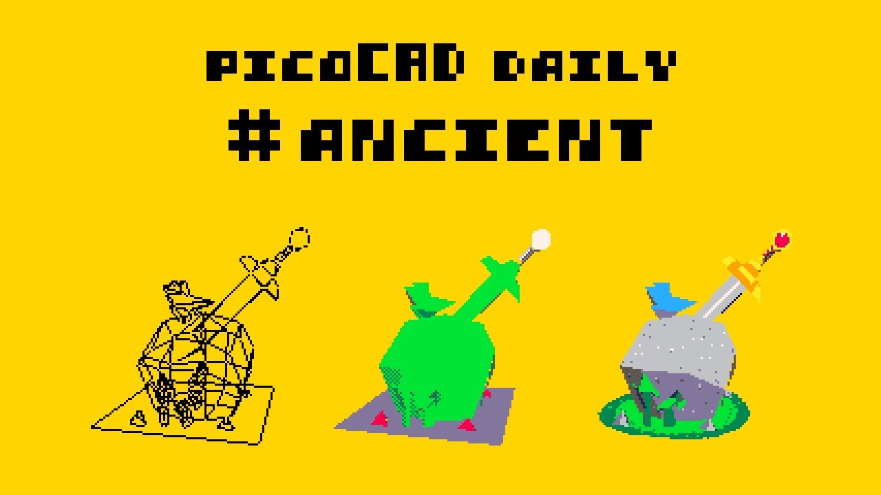 picoCAD Daily | “Ancient” Art Prompt - YouTube