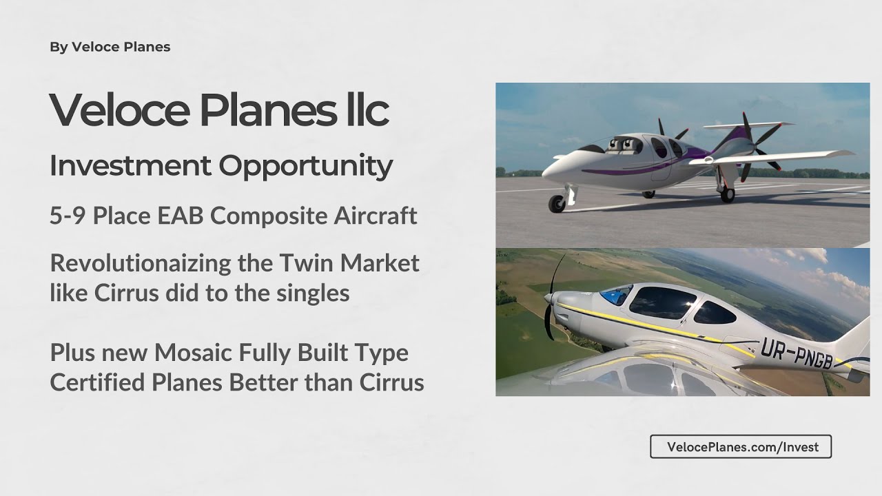 Invest with the Next Cirrus – But for Twins and Mosaic Aircraft - YouTube
