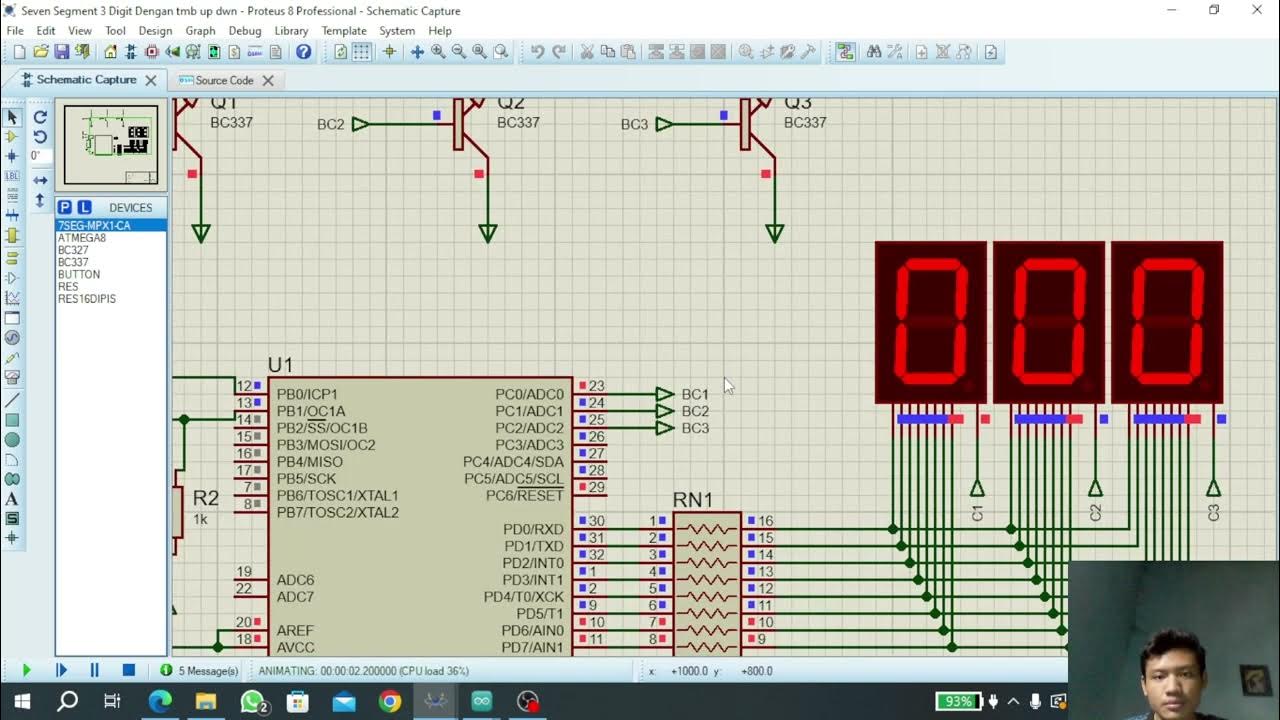 Seven Segment 3 Digit Arduino IDE - YouTube