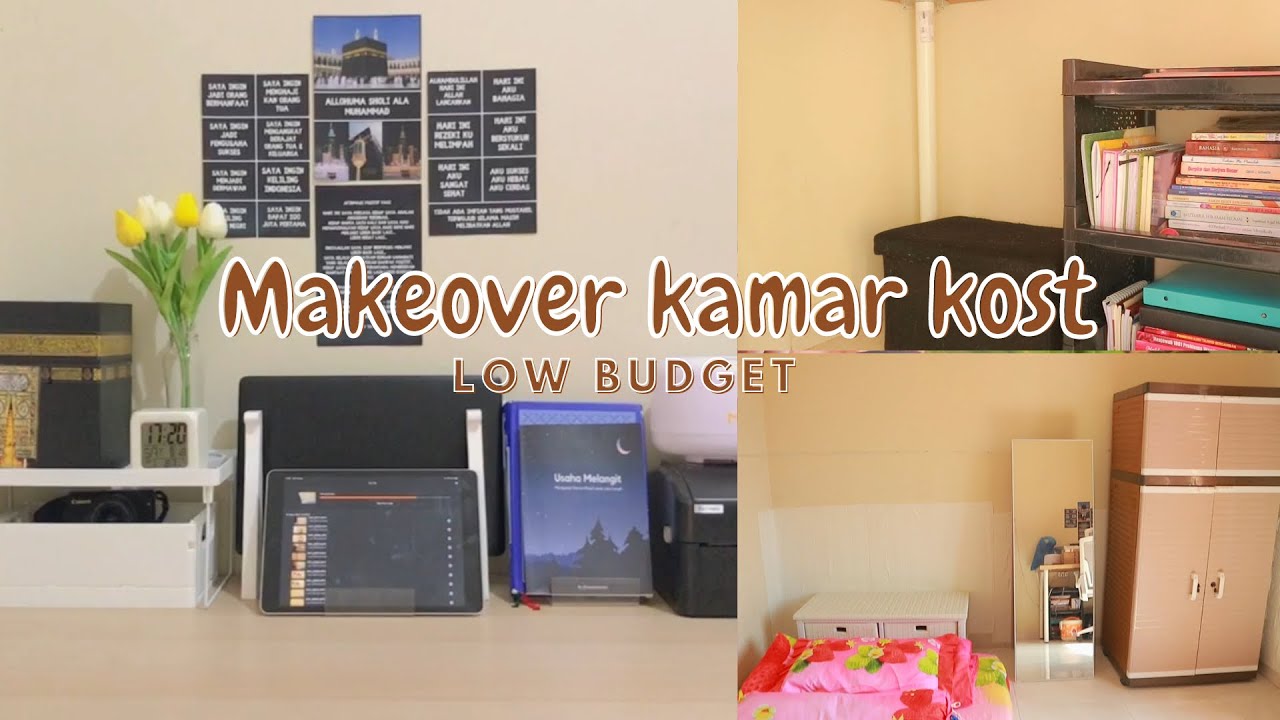 MAKEOVER KAMAR KOST (3x3) LOW BUDGET | EXTREME MAKEOVER KAMAR KOST ...