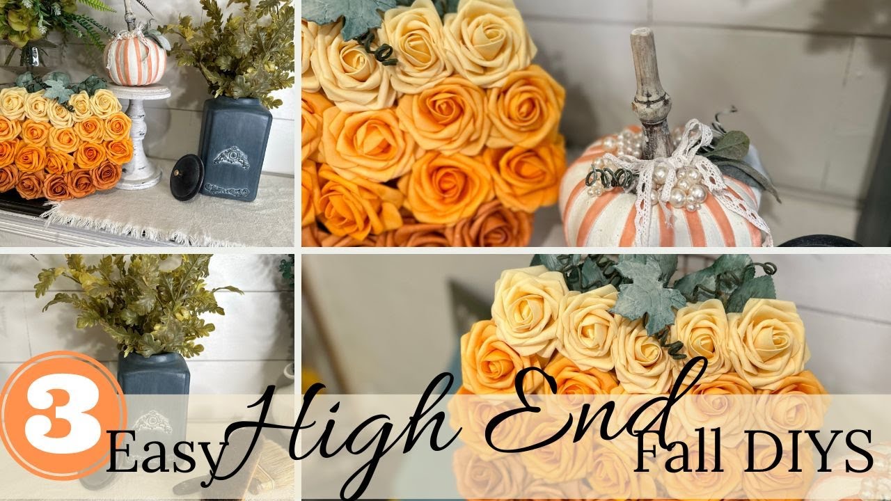 🍁HIGH END QUICK AND EASY FALL DECOR ~ Flipping with TEMU Craft Supplies ...