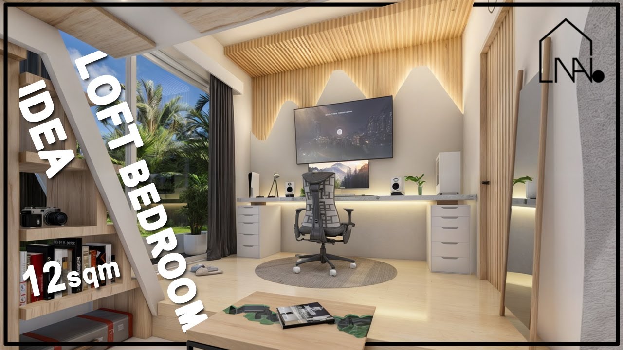 SMALL LOFT BEDROOM - Bedroom Gaming or Office setup | INTERIOR SERIES ...