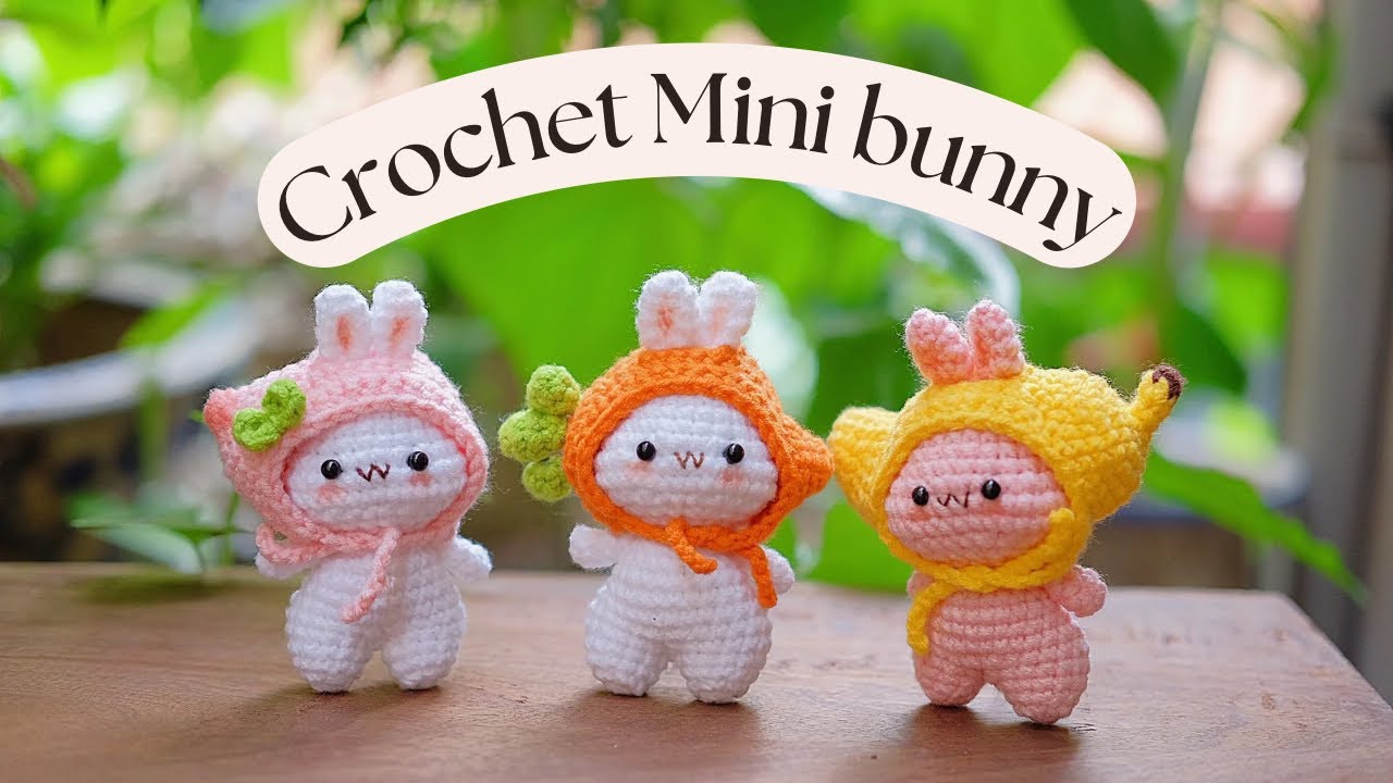 Lo Mo crochet Mini bunny easy | Lọ Mọ móc Thỏ mini siêu dễ - YouTube