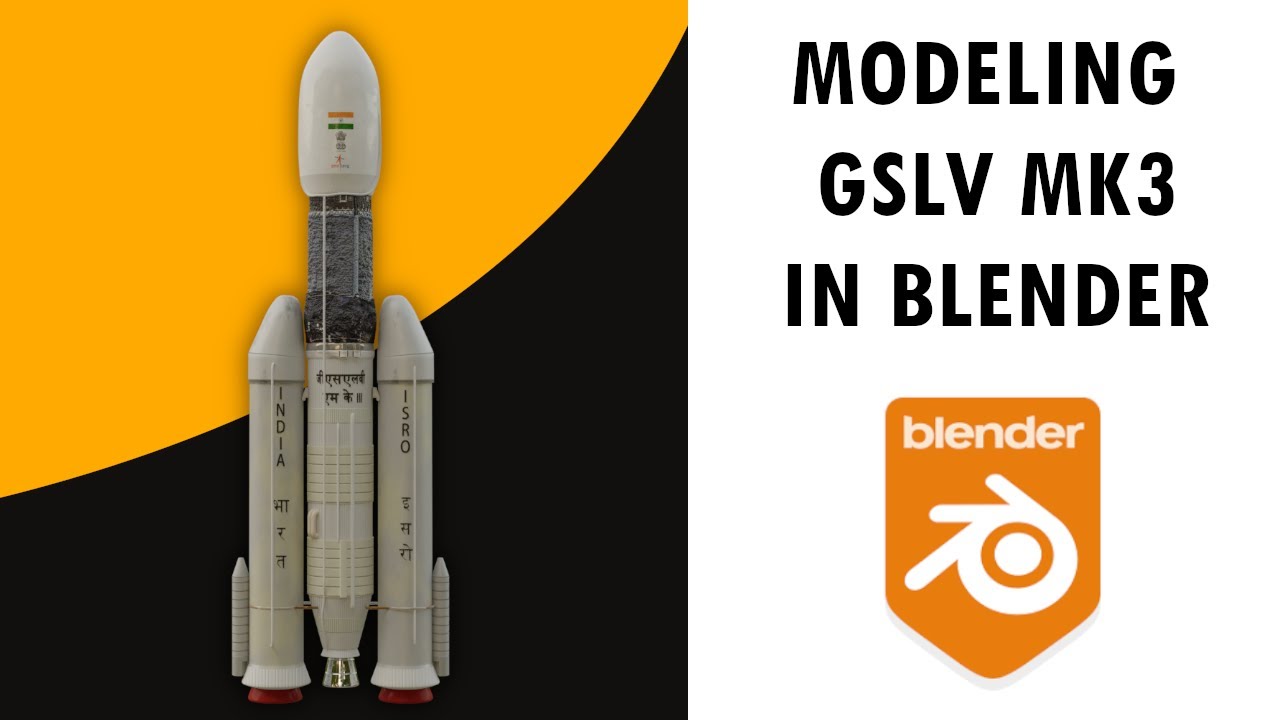 GSLV MK3 3D Modeling in blender time lapse |Adils 3D #b3d #blender # ...