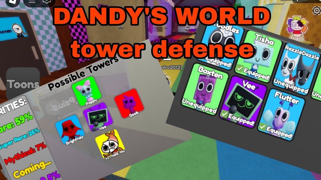 DANDY'S WORLD EM TOWER DEFENSE | NOVO!- roblox- Dandy's paper tower ...