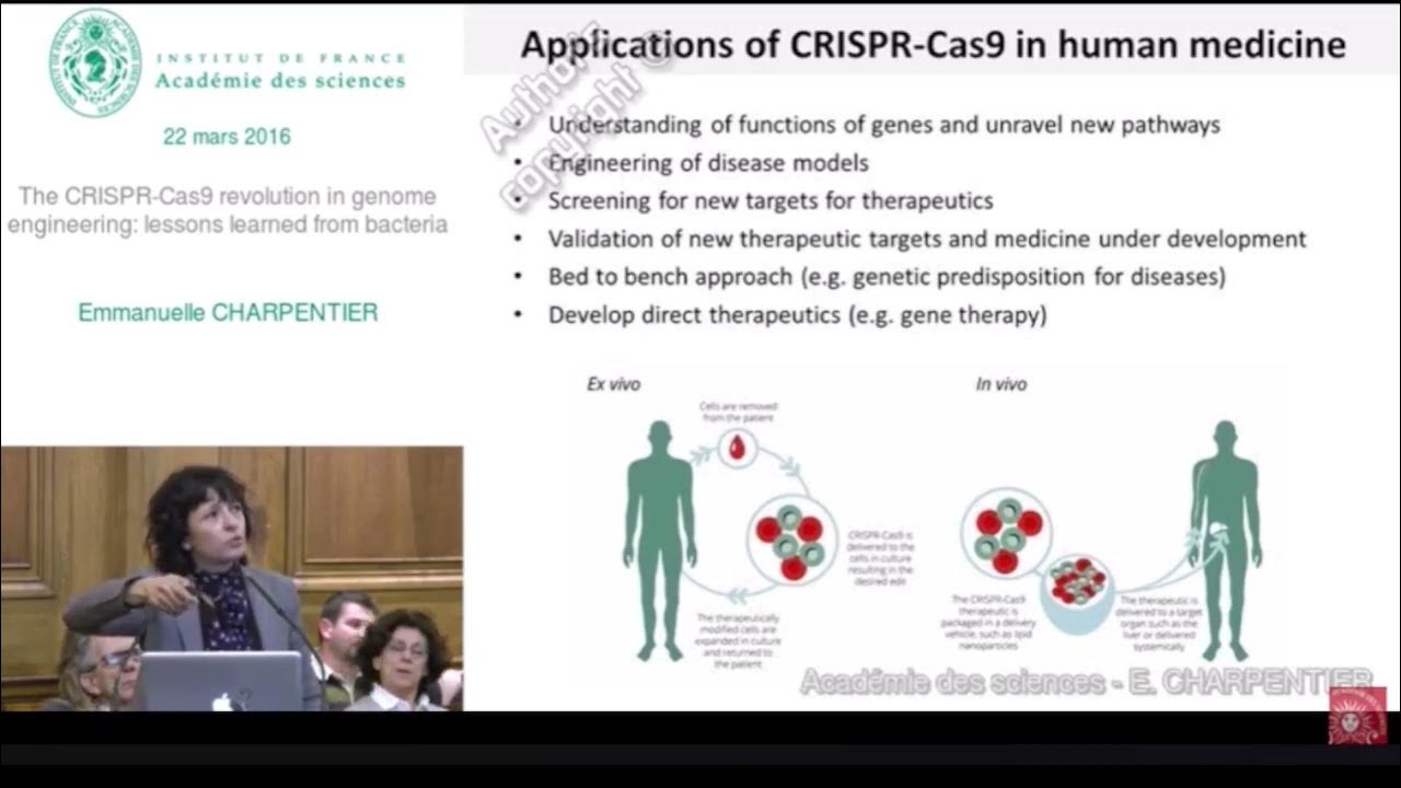 CRISPR-Cas9 Emmanuelle Charpentier 1/2 - YouTube