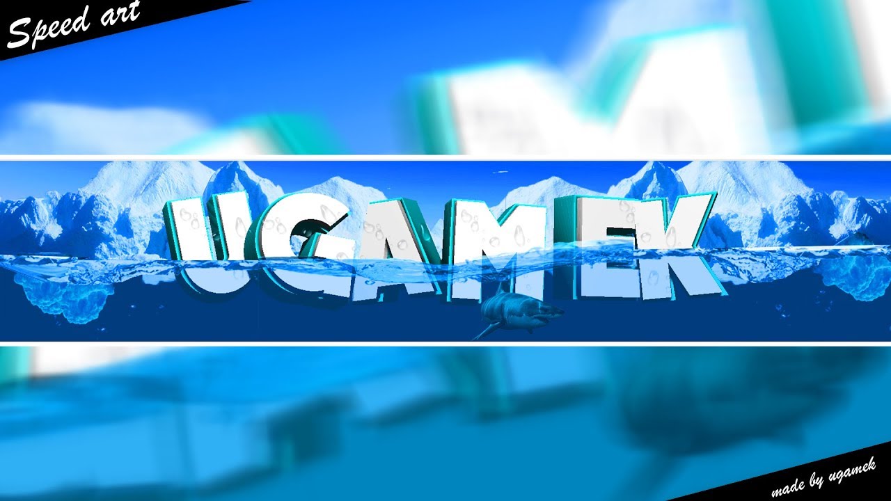 SPEED ART BANNER #1 ICE THEME PHOTOSHOP/C4D - YouTube