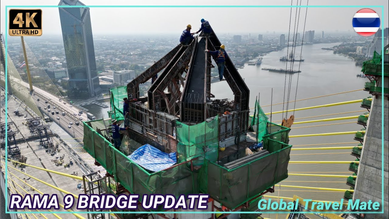 NEW Rama 9 Bridge Construction Update Bangkok Part 2 🇹🇭 Thailand - YouTube