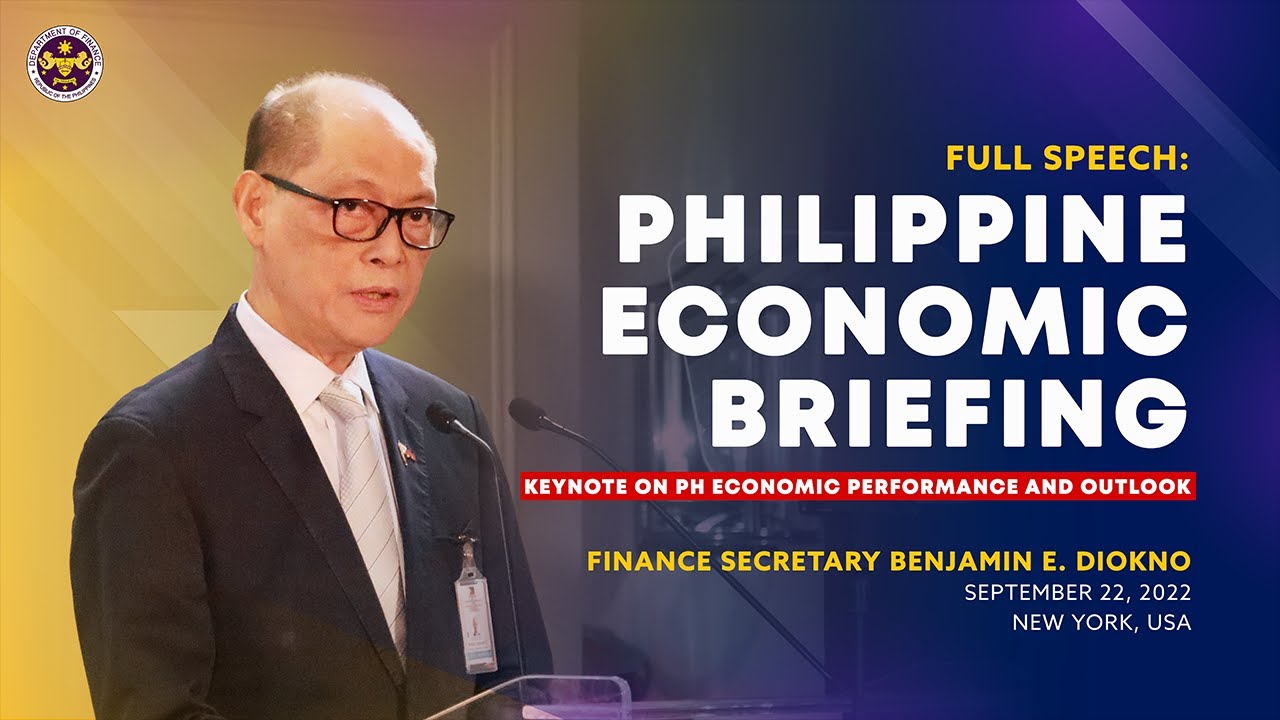 DOF Secretary Diokno Delivers Keynote Address at Philippine Economic ...