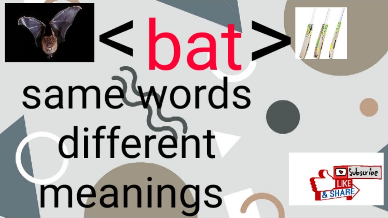 Same words different meaning. - YouTube