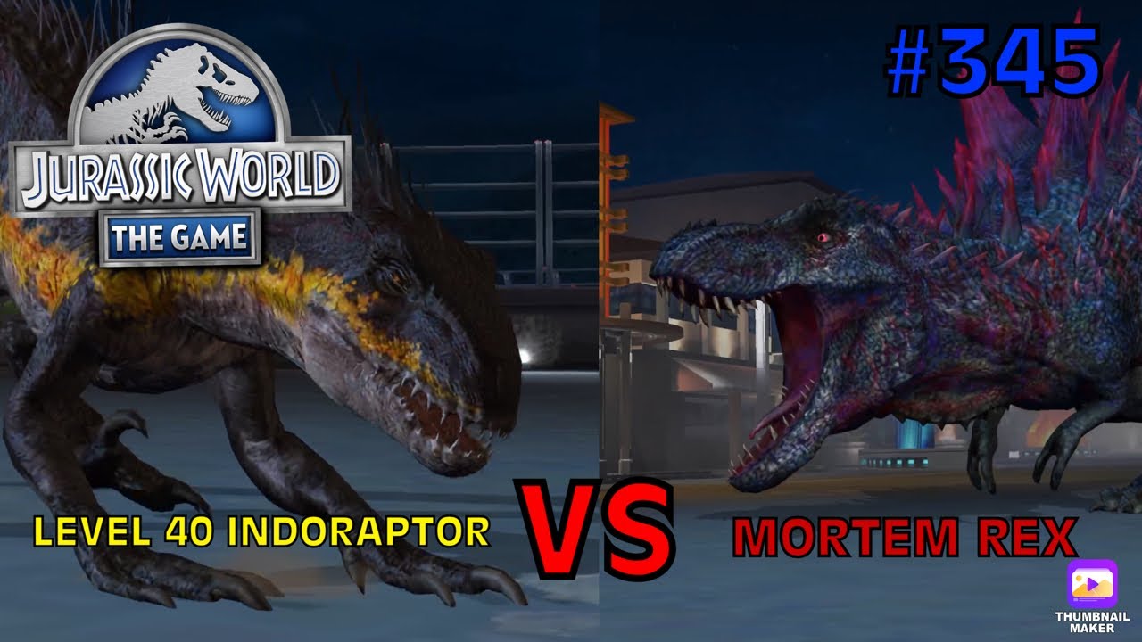 LEVEL 40 INDORAPTOR VS MORTEM REX | Jurassic World: The Game | EP 345 ...