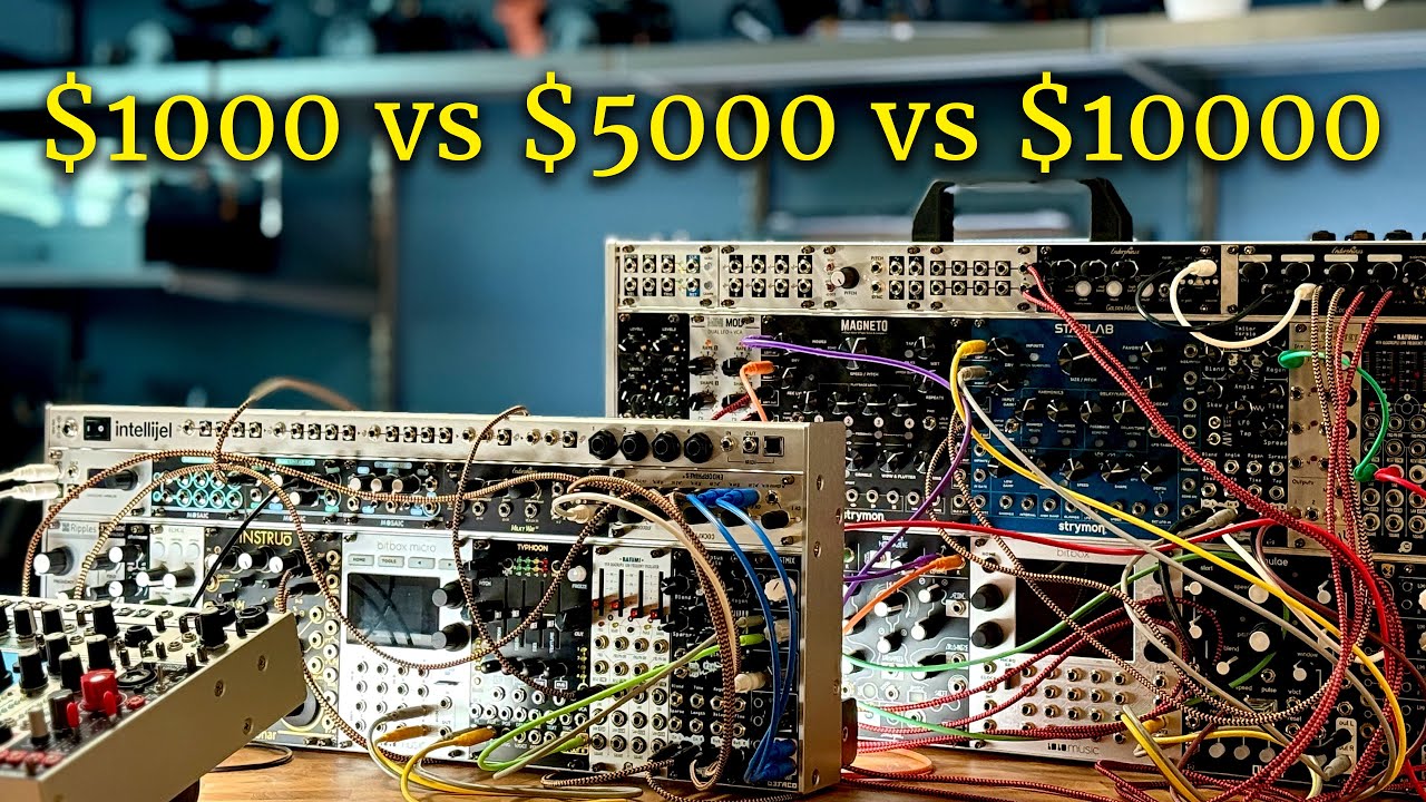 Comparing $1000 vs $5000 vs $10000 Eurorack rigs - YouTube