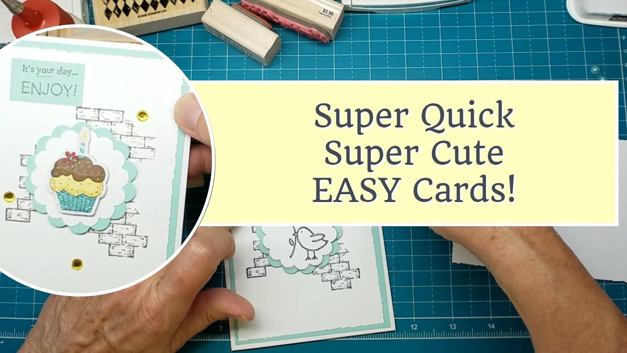 Super Quick Super Cute Easy Cards - YouTube