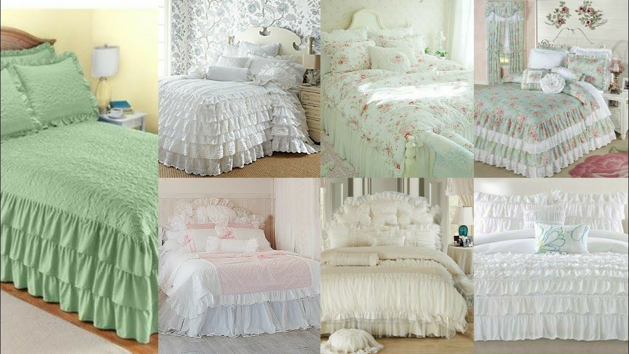 Stylish designs of frilly bedding sets - YouTube