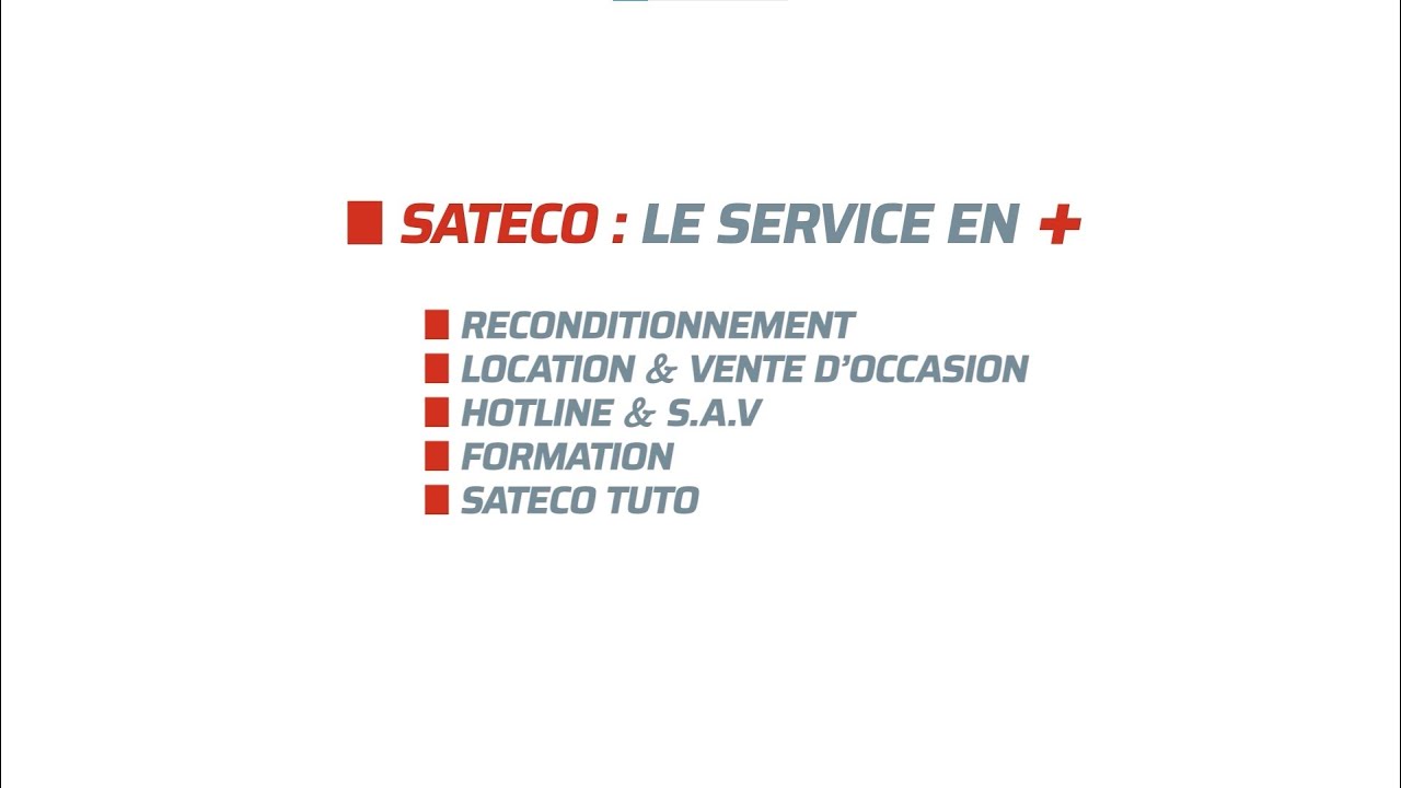 Sateco : Le service en + - YouTube