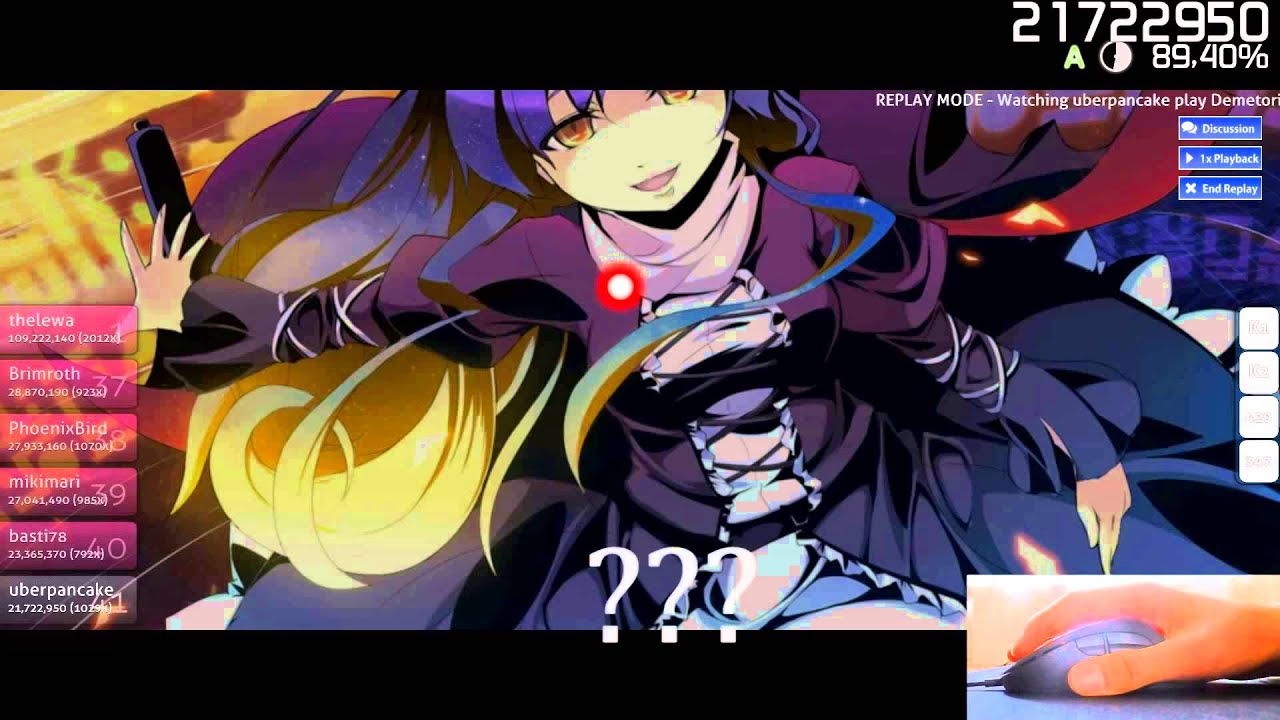 (osu!) mouse only emotional skyscraper [extra stage] 1300 combo - YouTube
