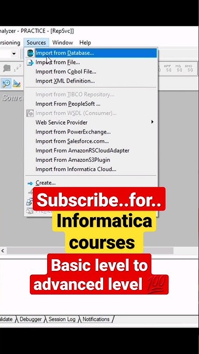 Source Analyzer & Target designer informatica 😃 #informatica #etl #shorts #trending - YouTube