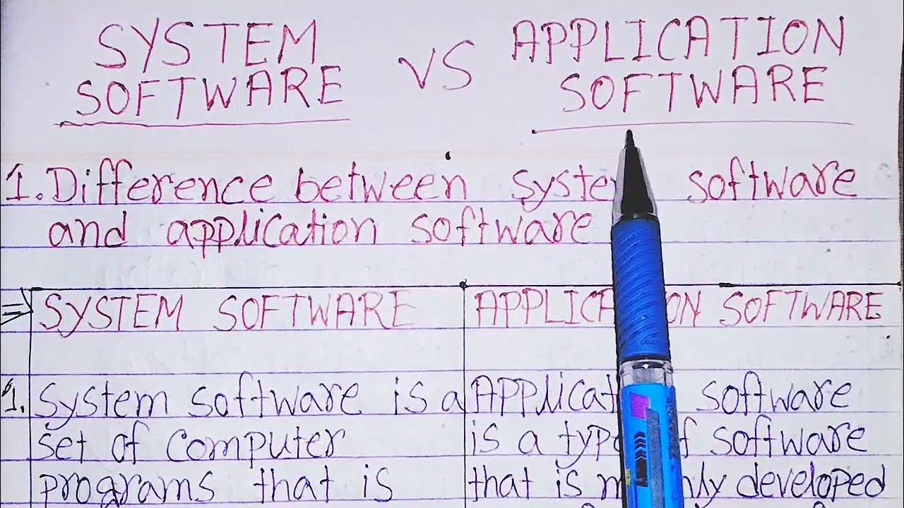Difference Between System Software And Application Software Application Software Vs System