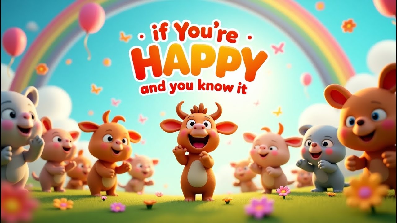 NEW If You're Happy and You Know It | Mini Moo Kids Song 🐮🎵 Jump, Spin ...