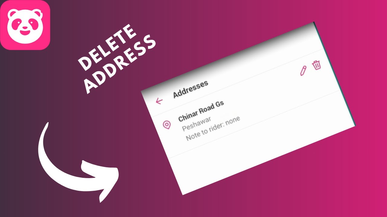 how to delete address on foodpanda - YouTube