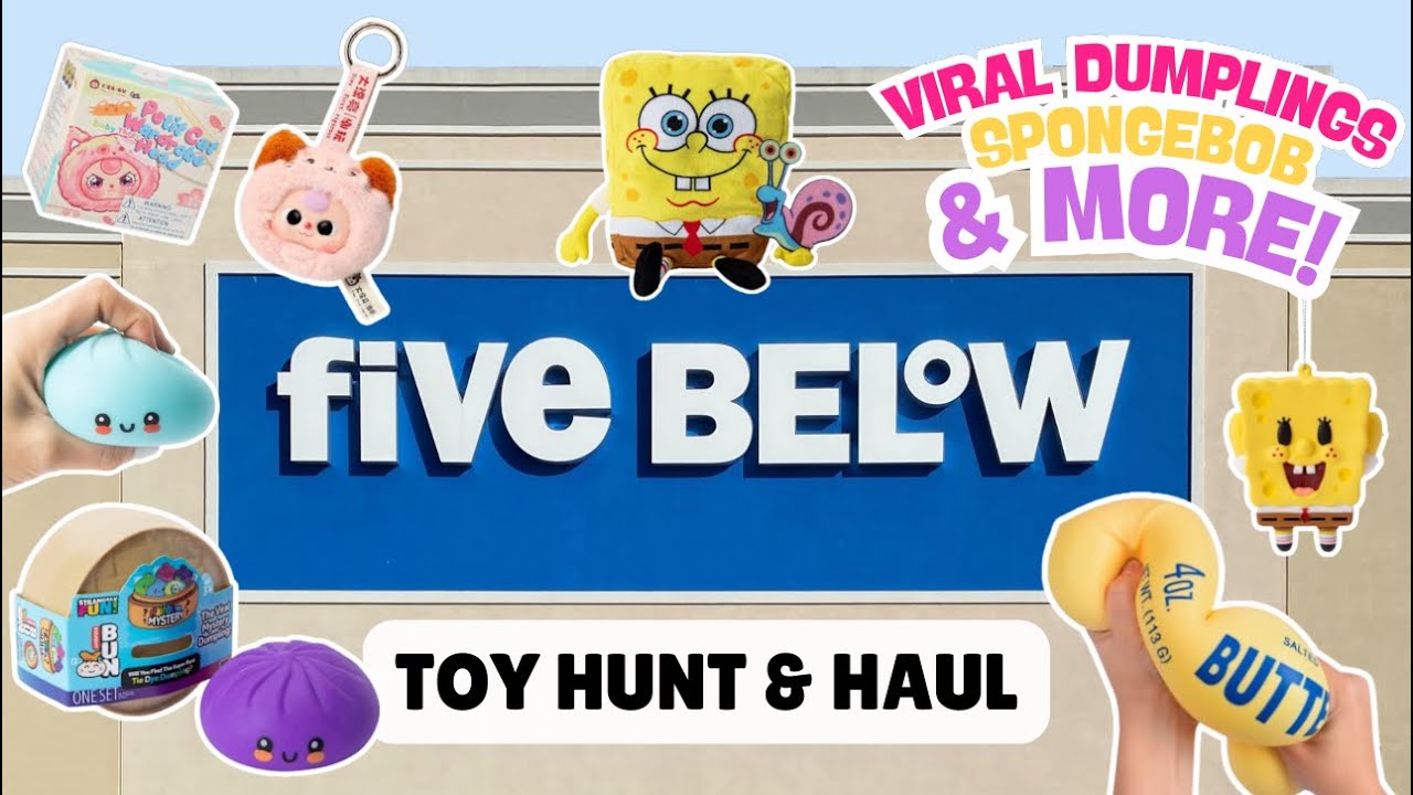Five Below Toy Hunt! Ep. 2 VIRAL Mystery Dumplings, NEW Blind Boxes ...