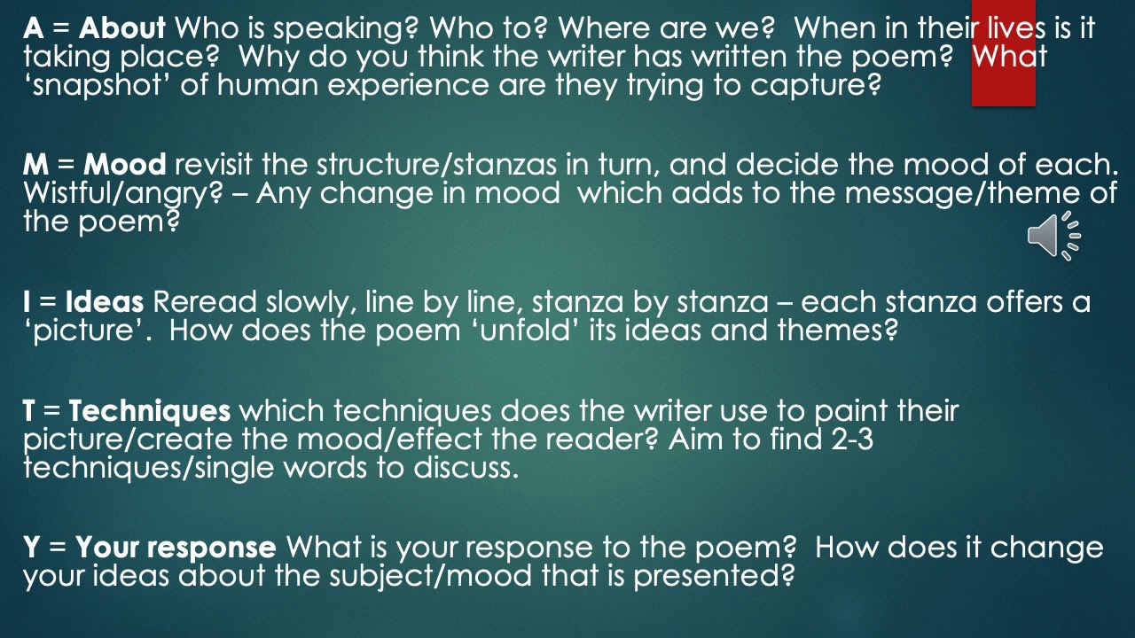 How To Approach an Unseen Poem Using AMITY - YouTube