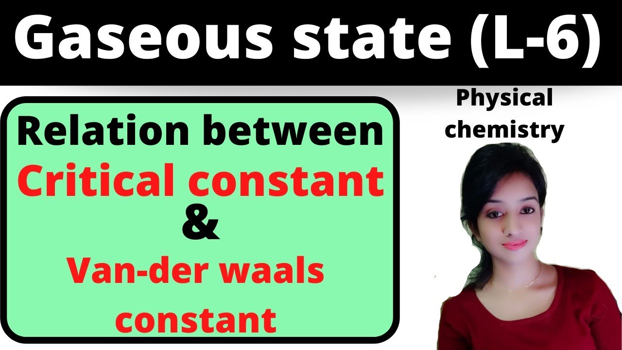 L-6, physical chemistry bsc 1st year, relation between critical ...