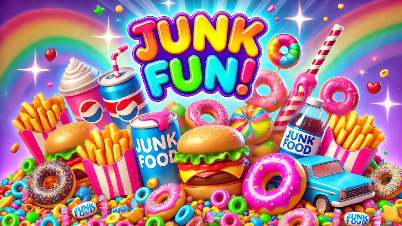 🍟 Learn Junk Food Names in English! 🍬Fun for Kids! 🎉 - YouTube