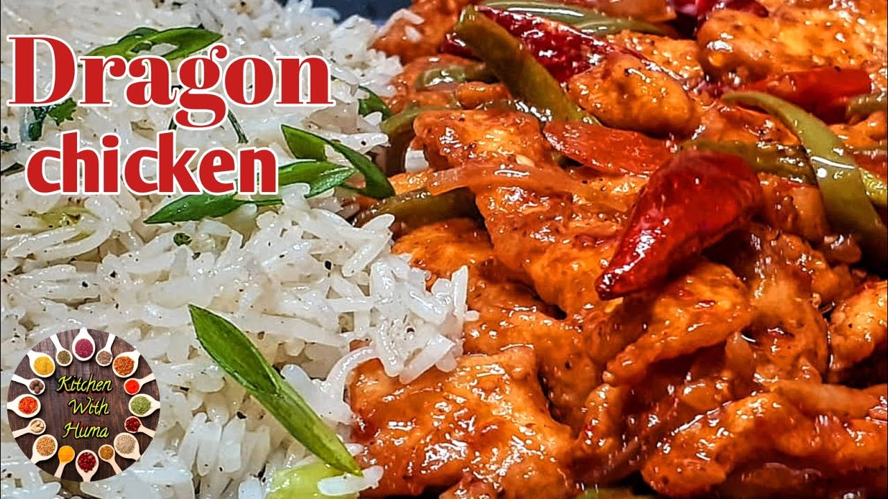 Dragon chicken with garlic rice || indo Chinese recipe || restaurant ...