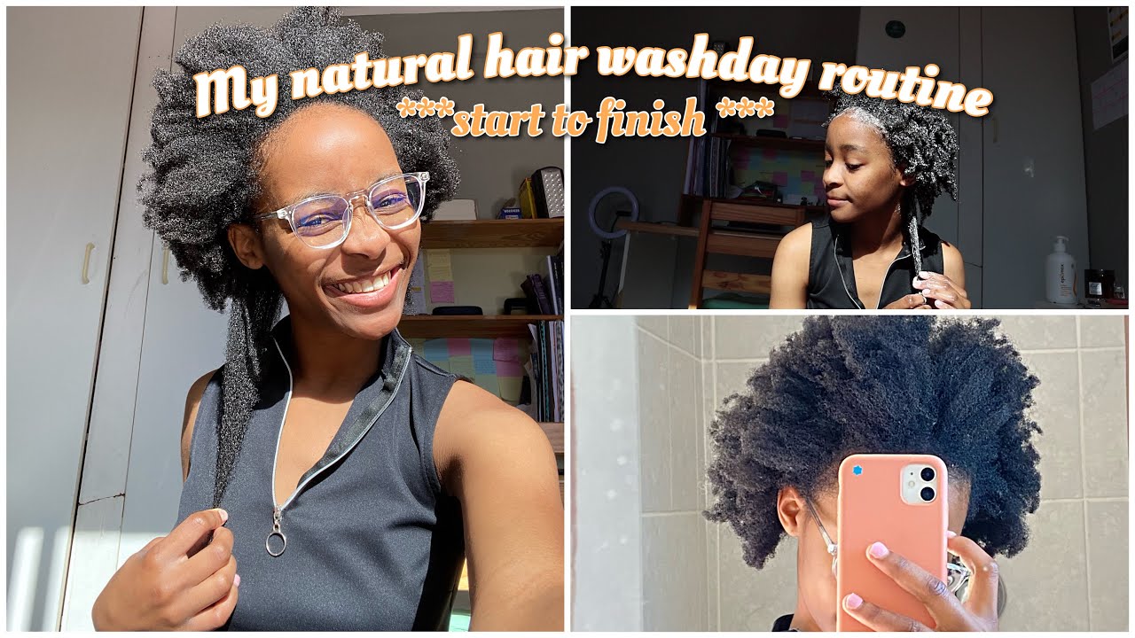 Natural hair washday routine| 4c hair start to finish - YouTube
