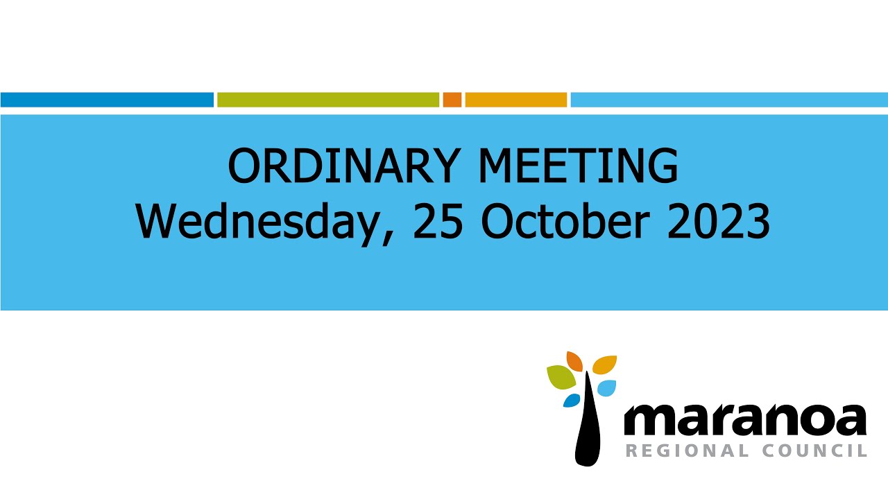 Maranoa Regional Council - Ordinary Meeting 25 October 2023 - YouTube