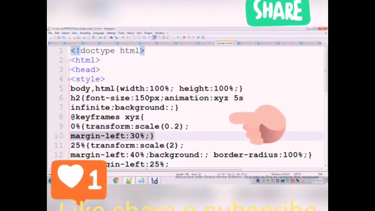 How To Use Scale Effect In Html5css Html5css Youtube