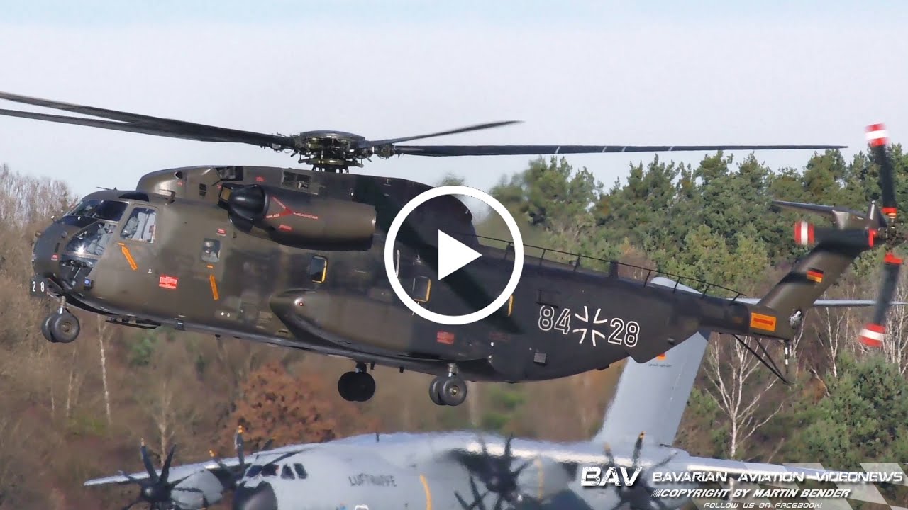 Sikorsky CH-53GA Sea Stallion - German Air Force 84+28 - touch and go ...