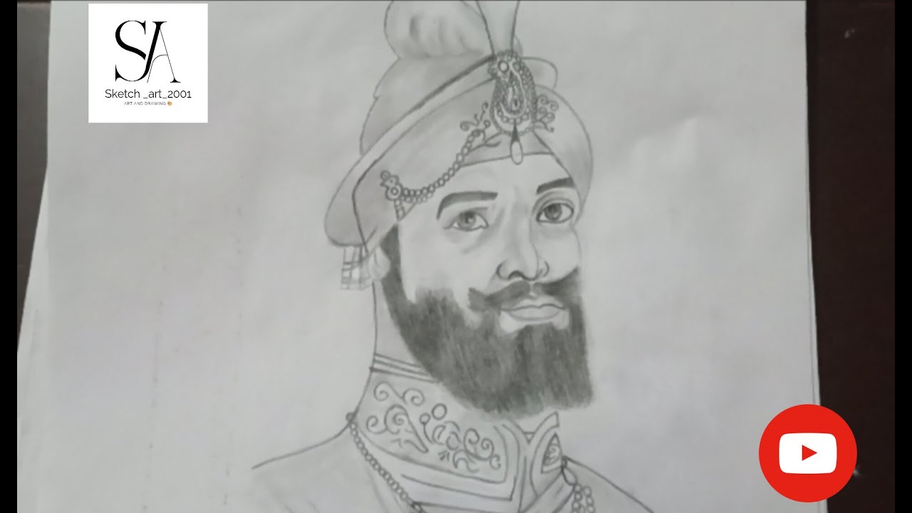 How to draw Guru Gobind Singh || Pencil Drawing of Guru Gobind Singh ...