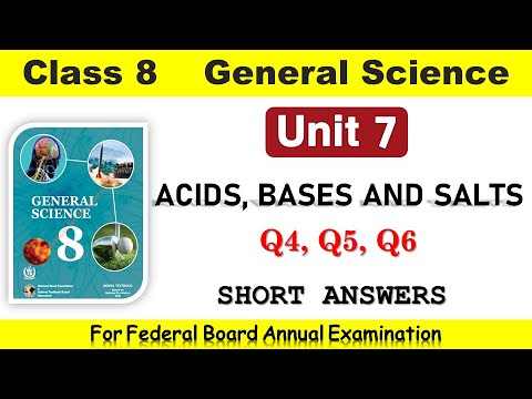 Unit 7 Acids Bases and Salts | Class 8 Science Unit 7 Q4, Q5 & 6 ...