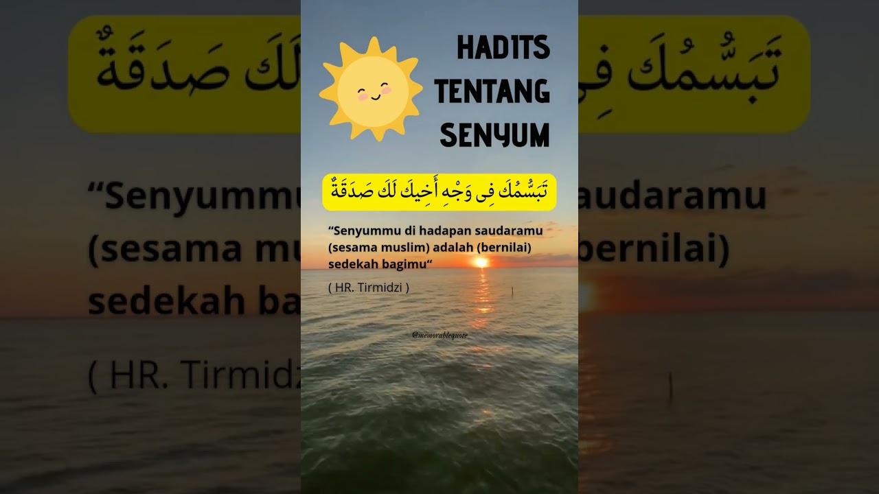 HADIST TENTANG SENYUM #islam #shorts - YouTube